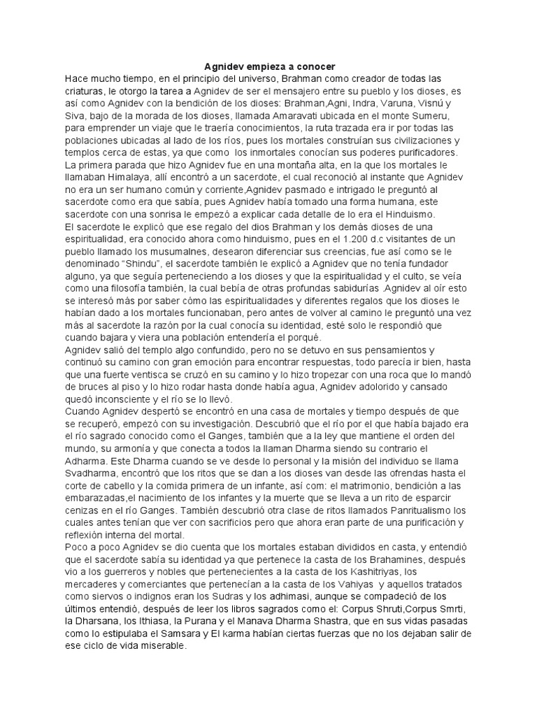 Agnidev y el origen del Hinduismo | PDF | Sacerdote | Creencia ...