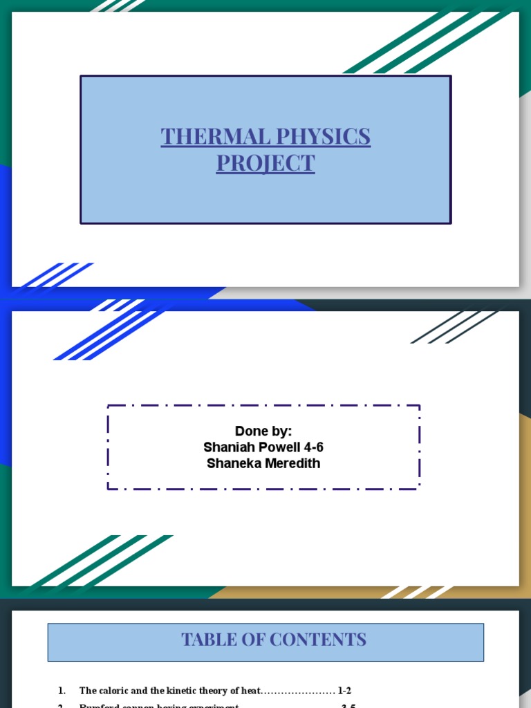 Thermal Physics Project | PDF | Heat Transfer | Electromagnetic Radiation