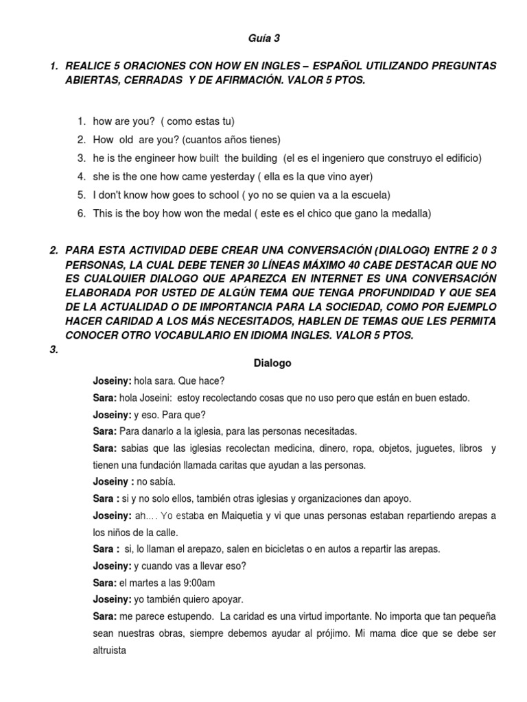 Ingles 3 y 4 | PDF | Salud y bienestar