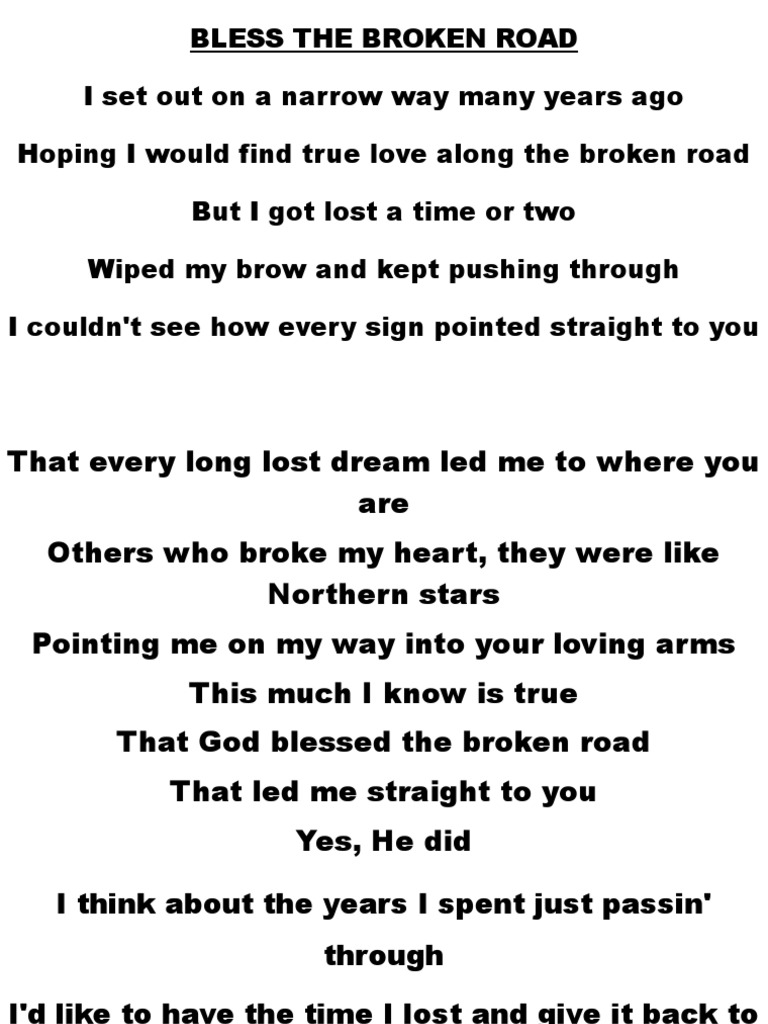 God Blessed the Broken Road | PDF