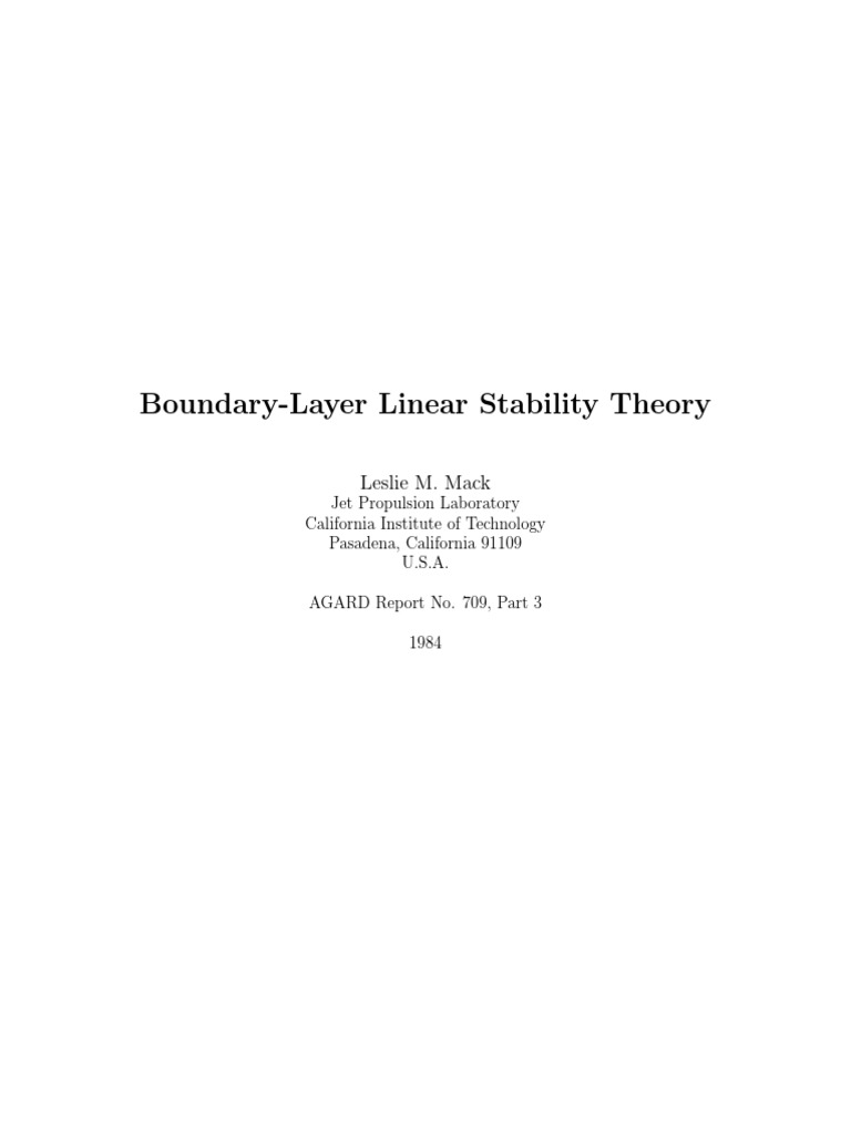 Boundary Layer Linear Stability Theoryt | PDF | Boundary Layer | Fluid Dynamics