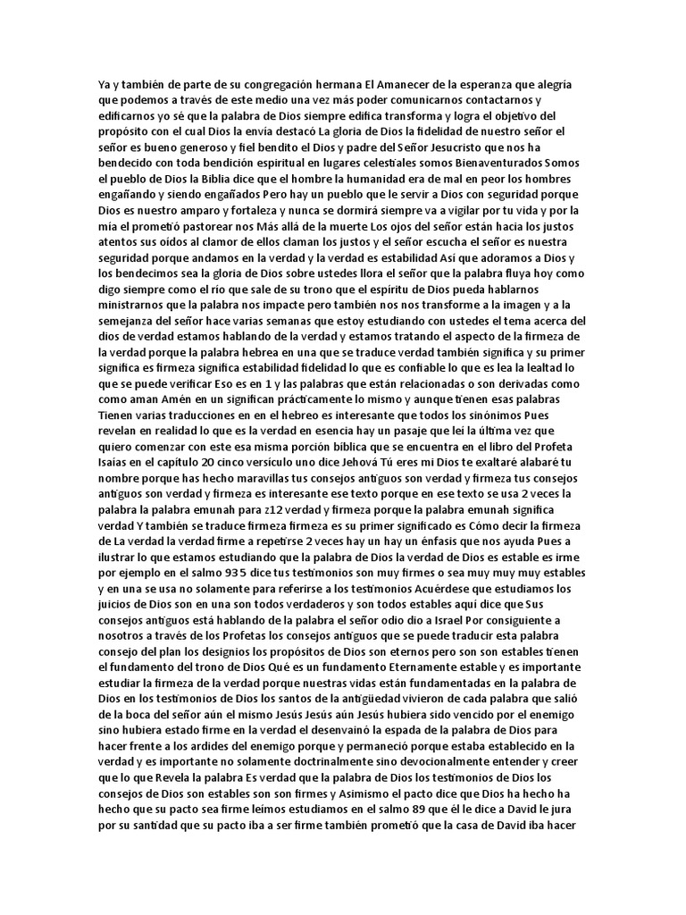 Ya y También de Parte de Su Congregación Hermana El Amanecer de La Esperanza Que Alegría Que ...
