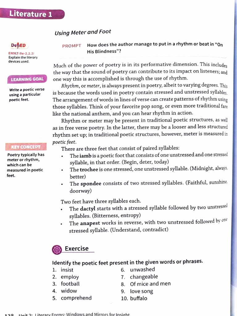 Analyzing Rhythm and Meter in Poetry Through Identification of Poetic ...