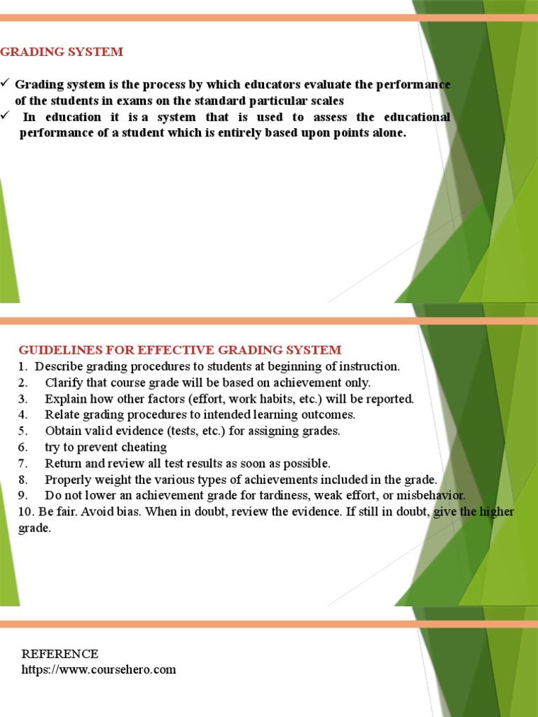 Guidelines For Effective Grading | PDF