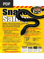 Awareness Safety Talk SNAKE HAZARDS | PDF | Snake | Venomous Snakes