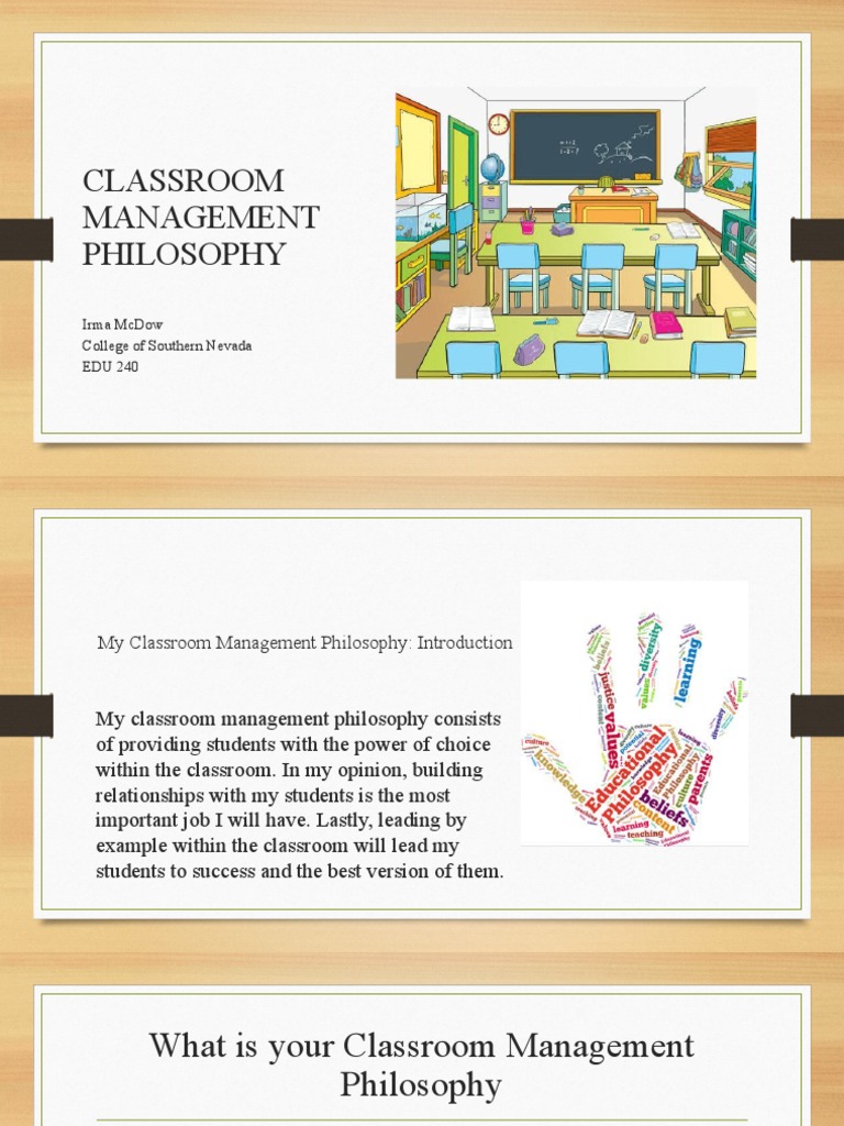 Classroom Management Philosophy | PDF | Classroom Management | Classroom