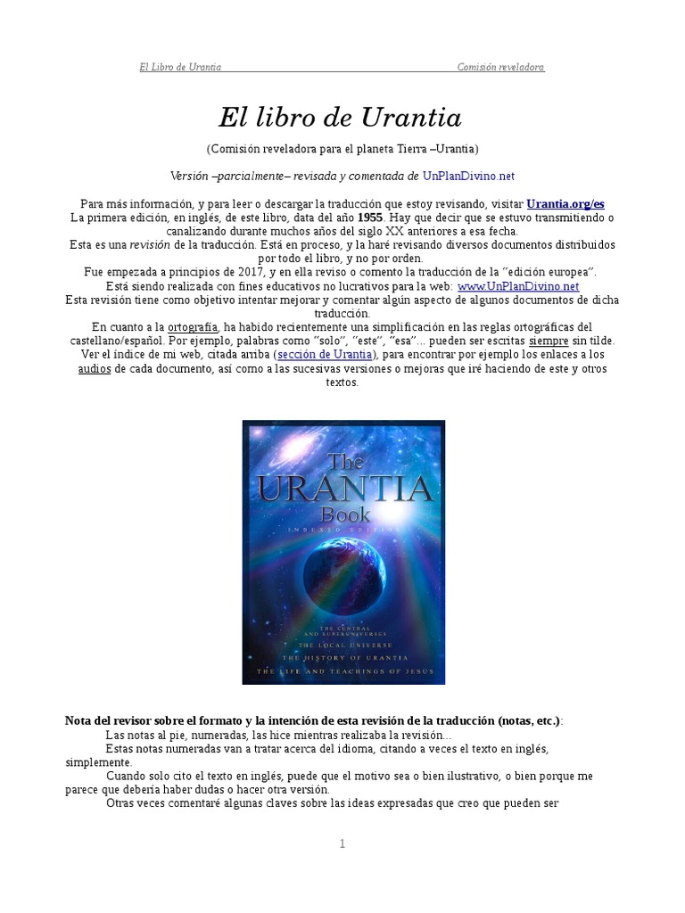 El Libro de Urantia - Revisado Comentado para - Un Plan Divino Net ...