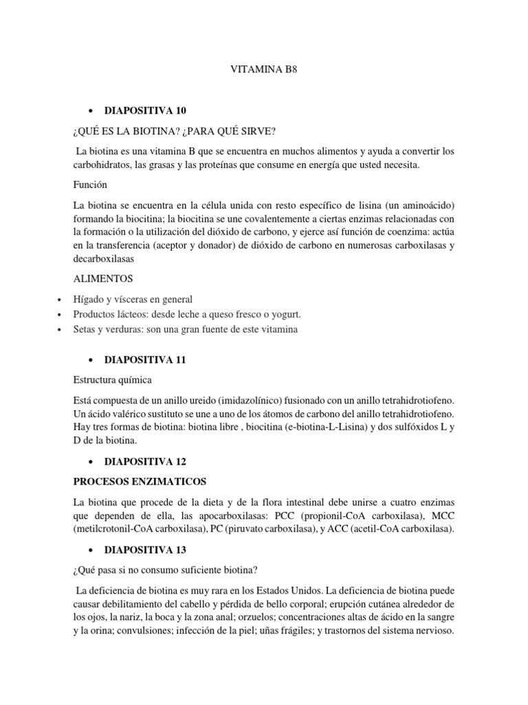 Vitamina B8 | PDF