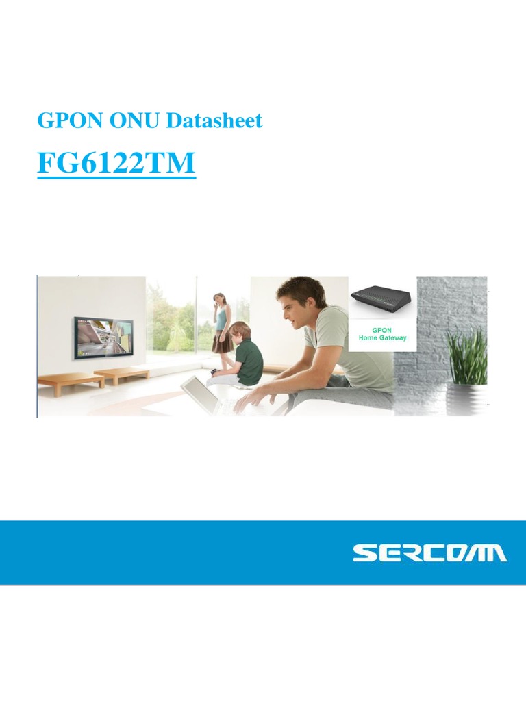 FG6122TM: GPON ONU Datasheet | PDF | Ip Address | I Pv6