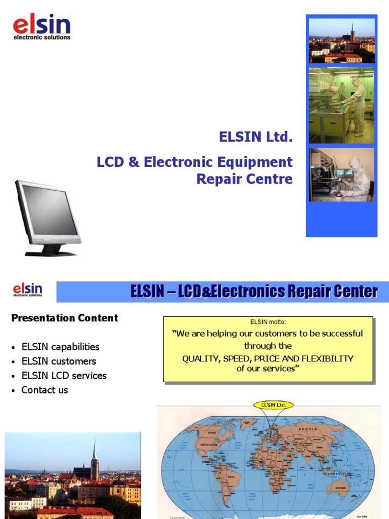 Elsin Ltd. LCD & Electronic Equipment Repair Centre | PDF | Liquid ...