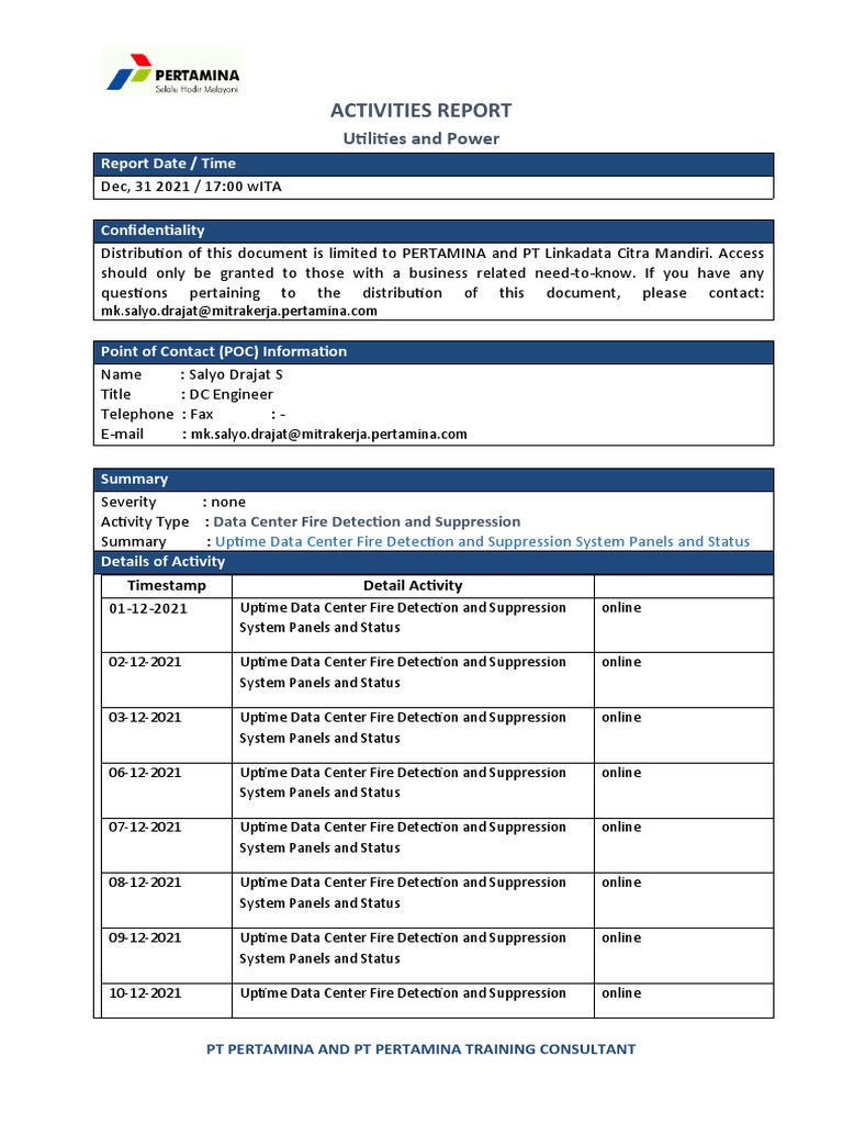 Activities Uptime Data Center Fire Detection and Suppression System ...