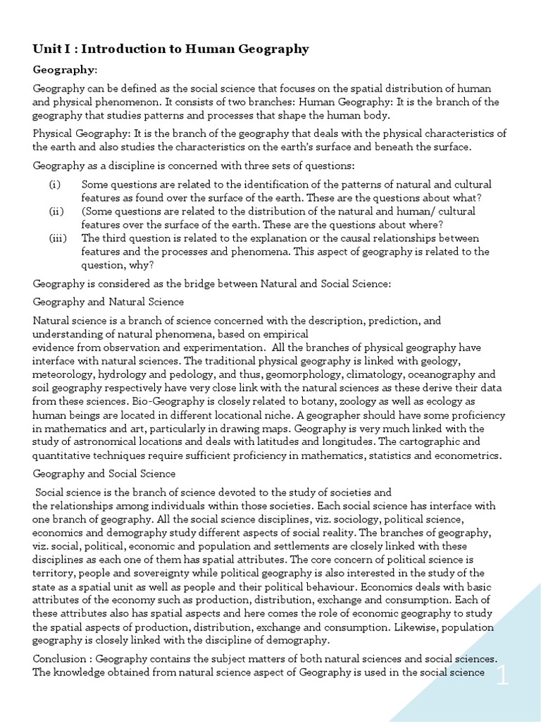 Fundamentals of Human Geography | PDF | Geography | Human Migration