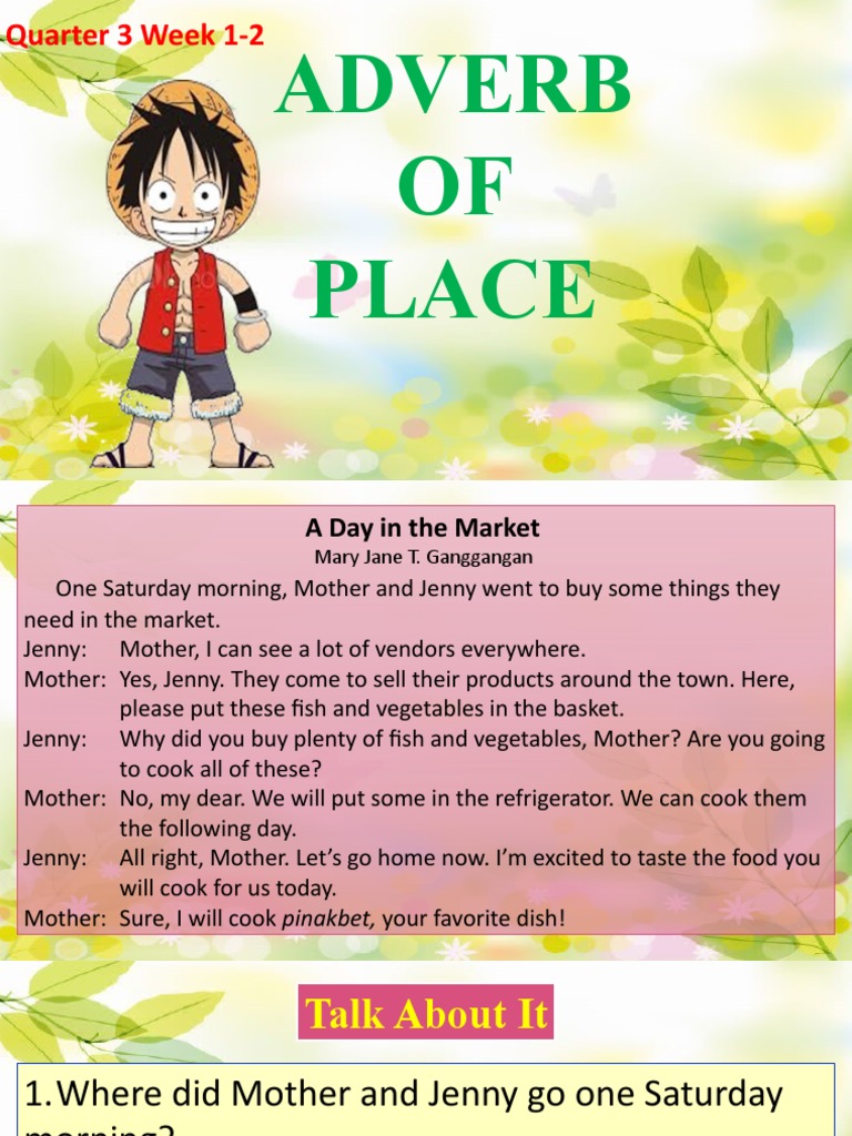 Quarter 3, Week 1-2 Adverb of Place, Time, Manner | Download Free PDF ...