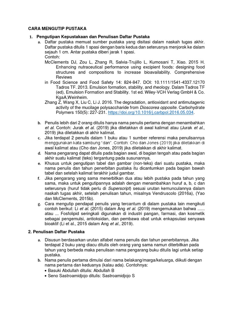 Format Penulisan Daftar Pustaka | PDF