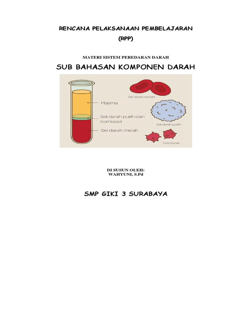 RPP Komponen Darah | PDF