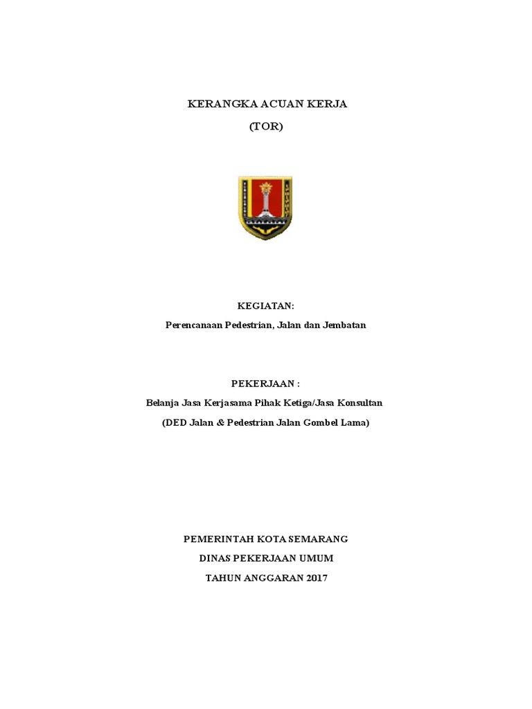 Contoh KAK TOR | PDF