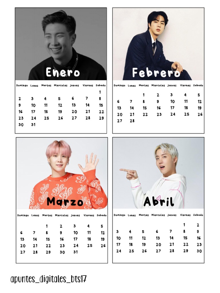 Calendario BTS | PDF