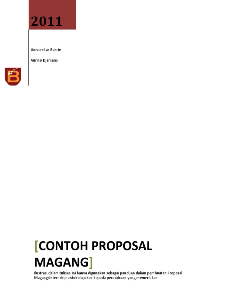 Contoh Proposal Magang | PDF