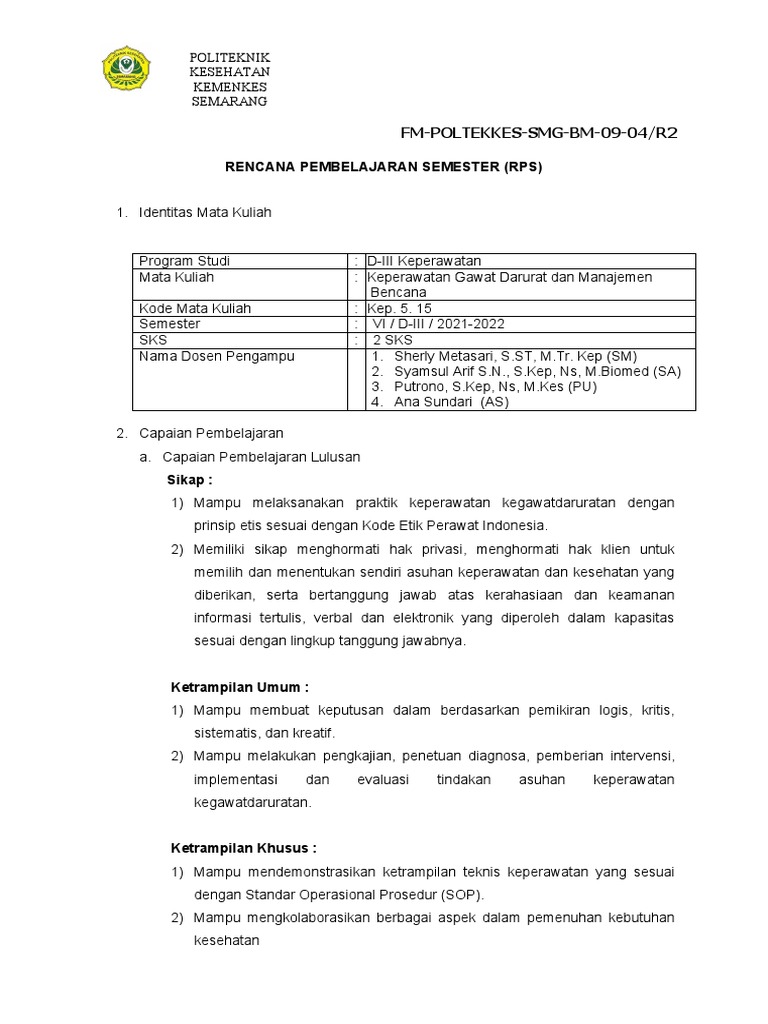 RPS GADAR DIII Kendal 2022 | PDF
