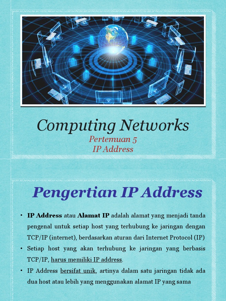 Pertemuan 9 - Pengalamatan IP Adress | PDF | Komputer