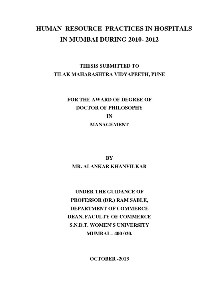 Main Thesis Paper | PDF | Human Resource Management | Human Resources
