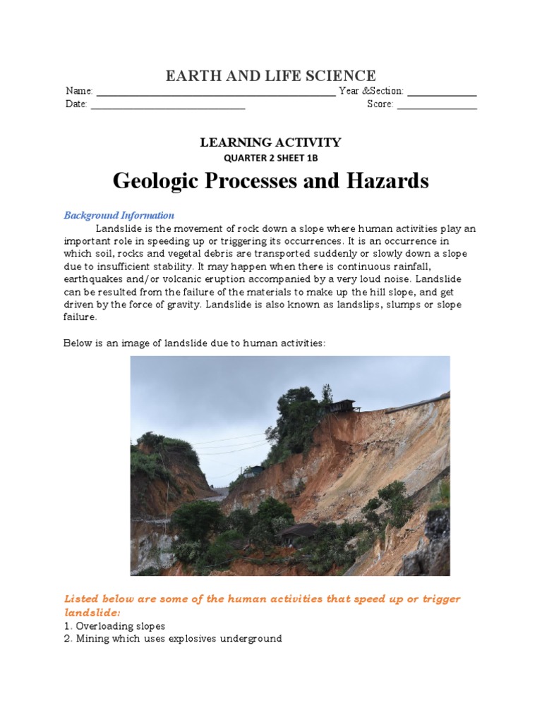 Human Activities Triggering Landslides | PDF | Landslide | Nature