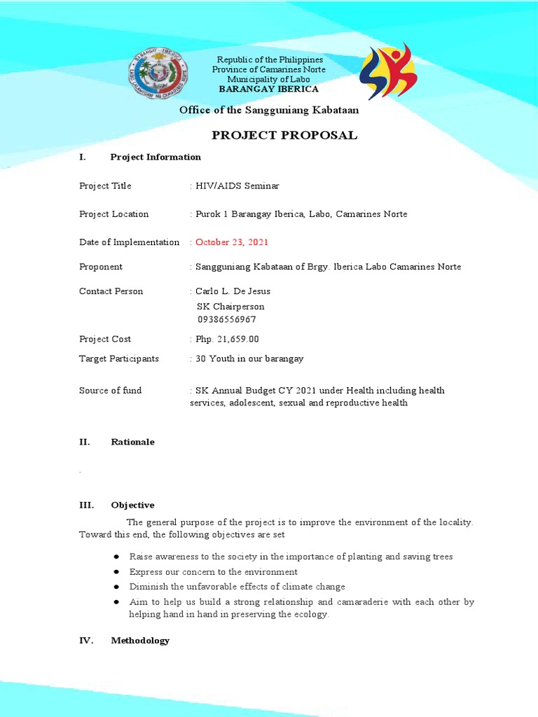 Project Proposal: Office of The Sangguniang Kabataan | PDF | Wellness