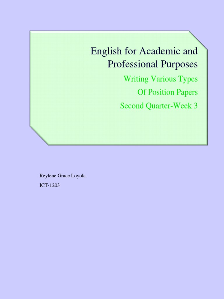 English For Academic and Professional Purposes: Writing Various Types ...