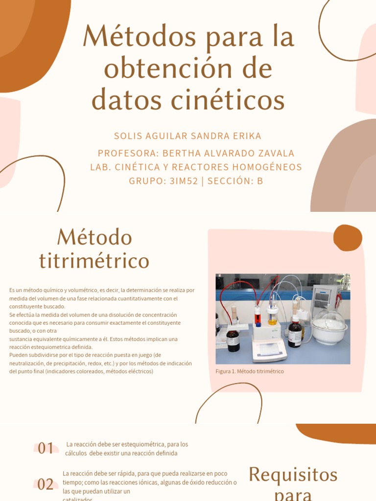 Práctica 1. Métodos para La Obtención de Datos Cinéticos | PDF ...