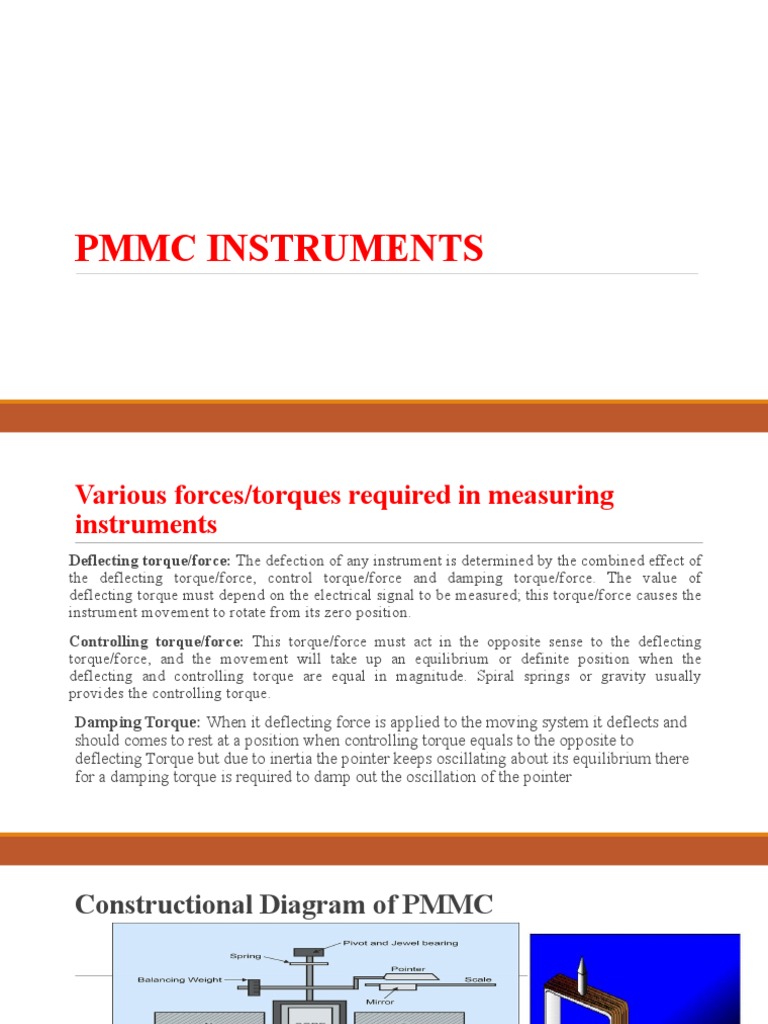PMMC Instruments | PDF | Force | Inductor