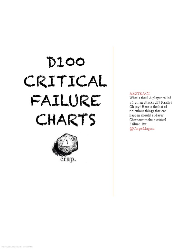 Critical Failure Charts | PDF