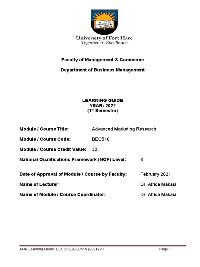 Advanced Marketing Research Guide | PDF | Statistics | Quantitative ...