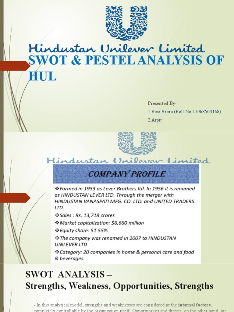 Swot & Pestel Analysis of Hul | PDF | Inflation | Brand