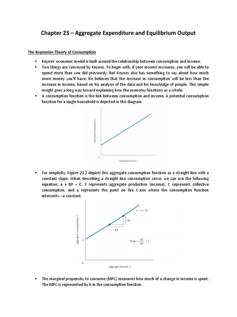 Chapter 23 - Aggregate Expenditure and Equilibrium Output | PDF | Consumption (Economics ...