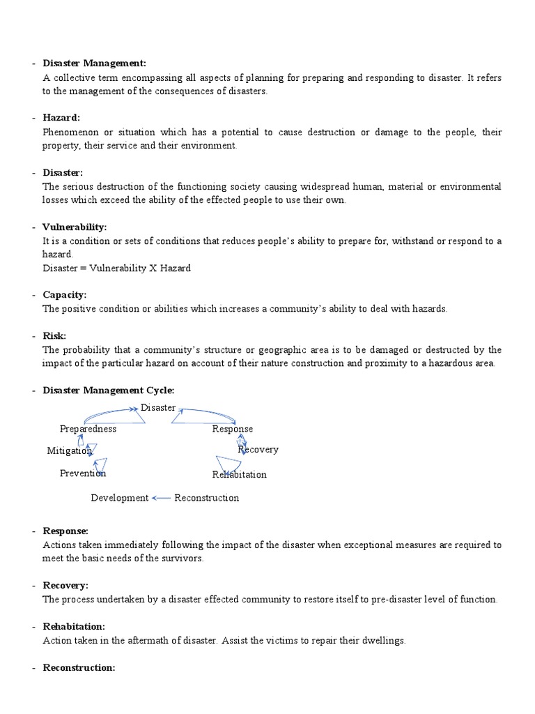 DPPM Unit I | PDF | Hazards | Natural Hazards
