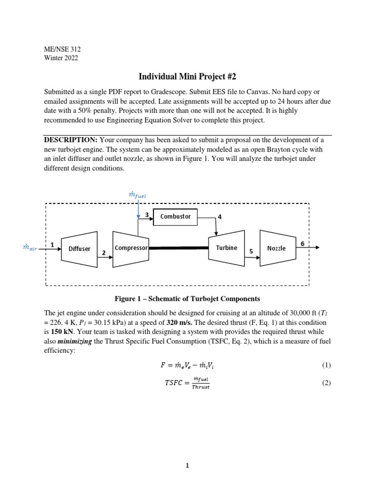 ME - 312 W2022 Project2 | PDF | Jet Engine | Mechanical Engineering