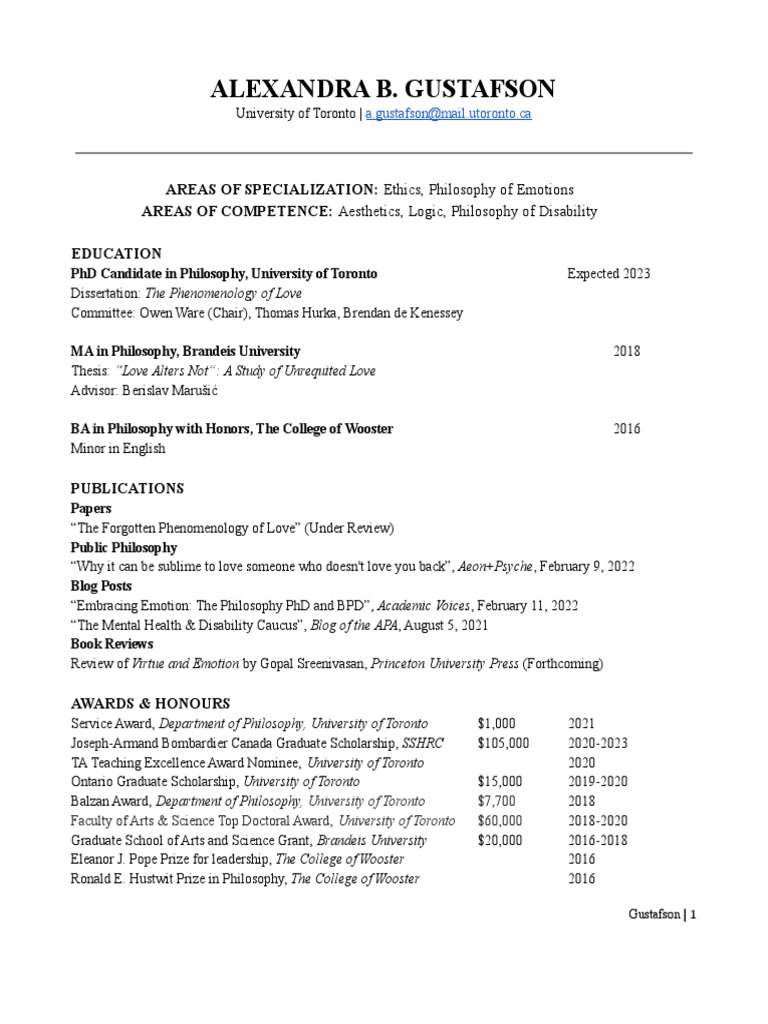 Alexandra B. Gustafson | PDF | Doctor Of Philosophy