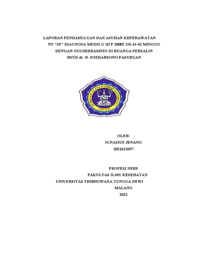 Laporan Pendahuluan Dan Asuhan Keperawatan | PDF Laporan Pendahuluan Dan Asuhan Keperawatan | PDF