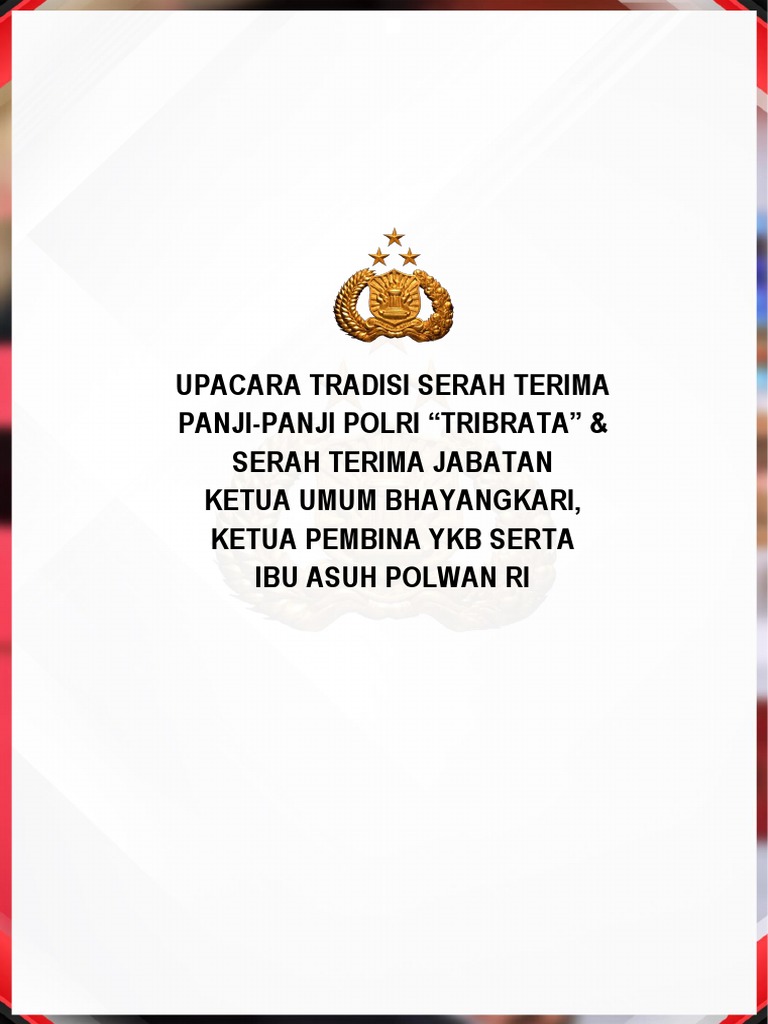 Rengiat Upacara Tradisi Serah Terima Panji Panji Polri Tribrata 2021 | PDF