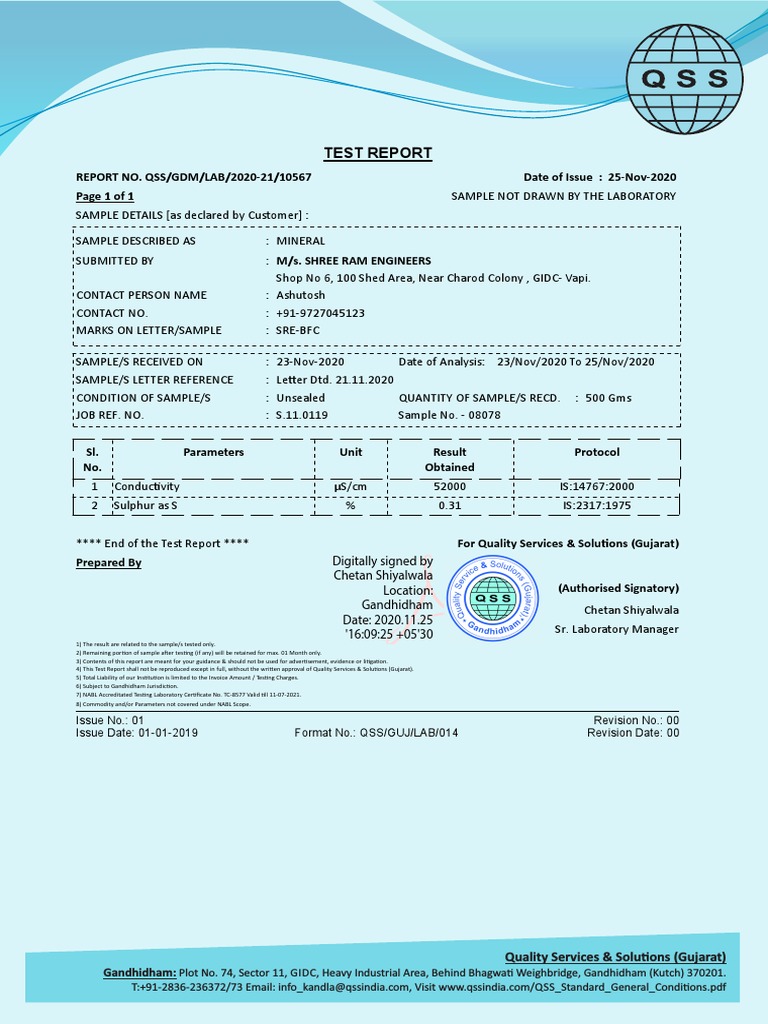 Toxicity Test Report | PDF