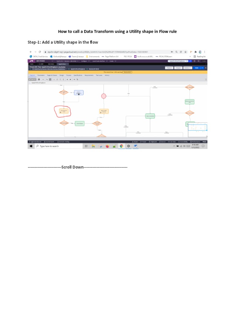 How To Call A Data Transform Using A Utility Shape in FlOW Rule | PDF