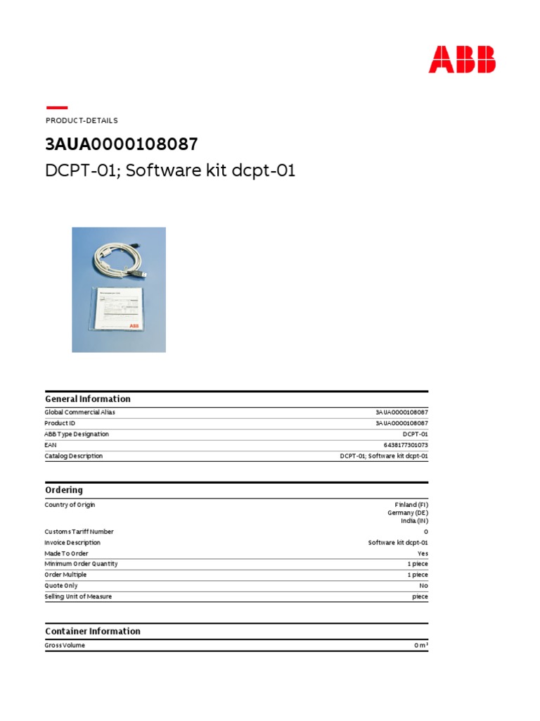 DCPT-01 Software Kit dcpt-01: Product-Details | PDF
