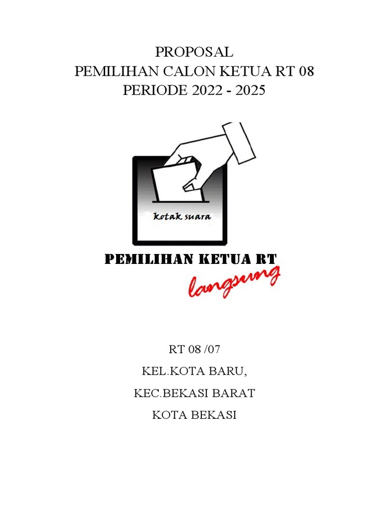 Proposal Pemilihan RT | PDF