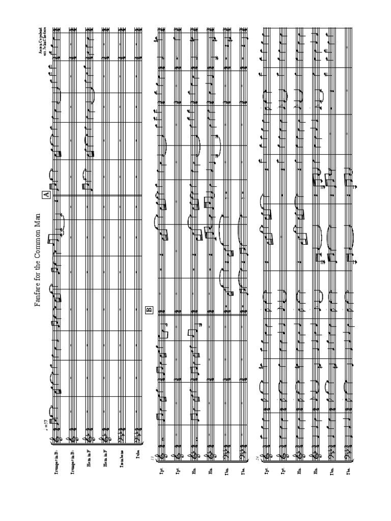 Fanfare For The Common Man - Score | PDF