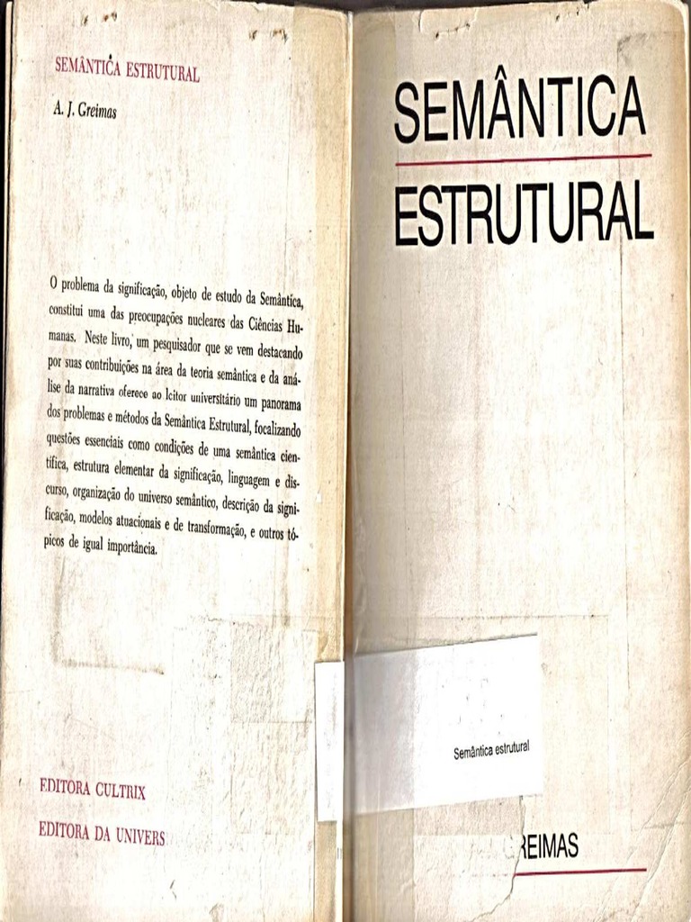 Algirdas Greimas - Semântica Estrutural (1976, Cultrix) | PDF