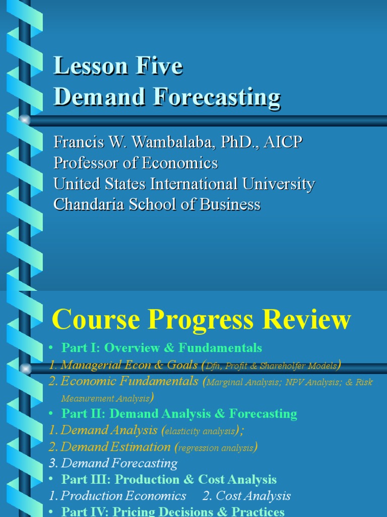 Lesson 05, Demand Forecasting 2 | PDF | Forecasting | Time Series