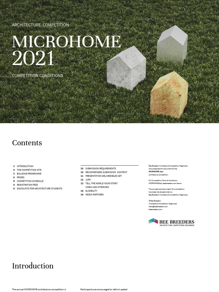 Microhome: Architecture Competition | PDF | Competition