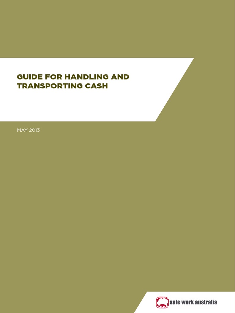 Guide Handling Transporting Cash May 2013 | PDF | Occupational Safety ...