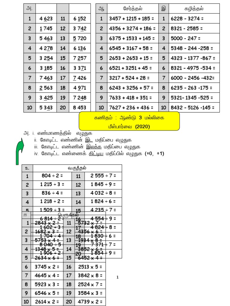 Matematik Ulangkaji THN 3 | PDF