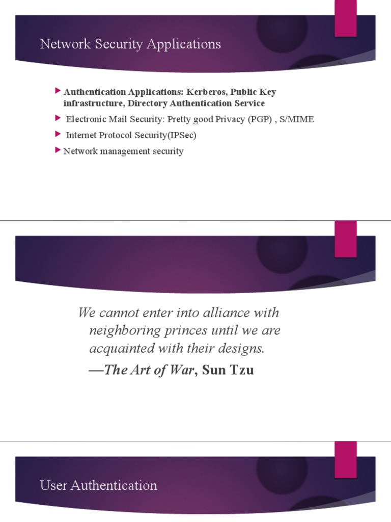 4-Network Security Applications | PDF | Public Key Cryptography ...